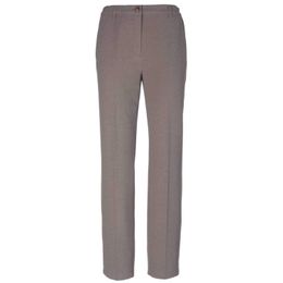 2-in-1-Hose GOLDNER "Angenehm weiche Flanell-Hose CARLA", Damen, Gr. 50, N-Gr, beige (taupe), Obermaterial: 63% Polyester PES. 32% Viskose CV. 5% Elasthan EL., Hosen 2-in-1-Hose