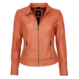 Lederjacke Maze "Lederjacke Marcie", Damen, Gr. S, orange, Obermaterial: 100% Lammleder LEL. Futter: 100% Polyester PES., Jacken Lederjacke
