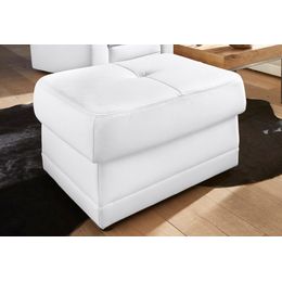 Hocker exxpo - SOFA FASHION "Lotos komfortabler Hocker mit tollen Verarbeitungsdetails", wei&szlig; (altwei&szlig;), B:65cm H:44cm T:65cm, Hocker, Hocker