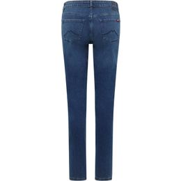 Slim-fit-Jeans Mustang "Damen Style Crosby Relaxed Slim", Damen, Gr. 27, L&auml;nge 32, blau 701, Denim/Jeans, 99% Baumwolle, 1% Elasthan, unifarben, slim fit, Jeans Slim-fit-Jeans