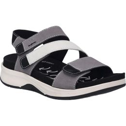 Sandale Josef Seibel "Estelle 06, grau-multi", Damen, Gr. 37, grau (grau, multi), Obermaterial: 100% Rindsleder Leather cow., Schuhe Sandale