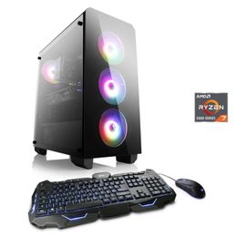 CSL Gaming-PC "Theseus V24621", schwarz, Microsoft Windows 11 Home (64 Bit), 64 GB RAM 2.000 GB SSD, Desktop-PCs, Gaming-PC