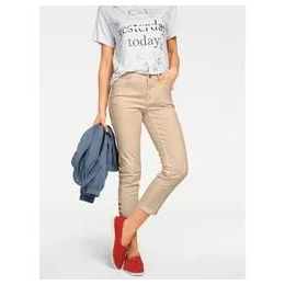 7/8-Hose Heine, Damen, Gr. 38, Normalgr&ouml;&szlig;en, beige (sand), 98% Baumwolle, 2% Elasthan, Miedereinsatz:85% Polyester, 15% Elasthan, unifarben, 7/8-L&auml;nge, Hosen 7/8-Hose
