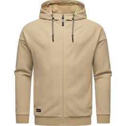 Kapuzensweatjacke Ragwear "Kapuzensweatjacke Dreyner", Herren, Gr. XXL, beige (sand), Obermaterial: 50% Baumwolle CO. 50% Polyester PES., Sweatjacken Kapuzensweatjacke