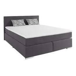 Boxspringbett COTTA "Simba", grau (anthrazit), L:209cm, Komplettbetten, Boxspringbett, wahlweise mit oder ohne Matratze und Topper bestellbar, Topseller