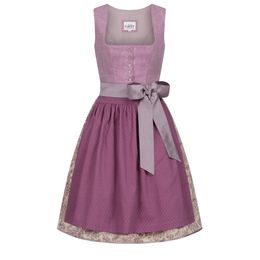N&uuml;bler Dirndl N&Uuml;BLER "Dirndl midi Gina", Damen, Gr. 44, EURO, lila, Obermaterial: 100% Polyester PES., Kleider Dirndl