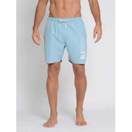 Badehose NASSAU BEACH "Badehose NB231018", Herren, Gr. S, US, blau (light blau), Obermaterial: 100% Polyester COOLMAX PES(Coolmax)., Badehosen Badehose