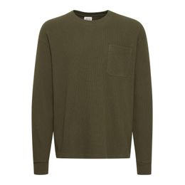 !Solid Longpullover SOLID "Sweatshirt SDHalwest", Herren, Gr. S, gr&uuml;n (forest night), Obermaterial: 80% Baumwolle CO. 20% Polyester PES., Pullover Longpullover