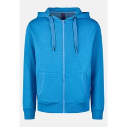 Sweatjacke SALZHAUT "Sweatjacke BREKER", Damen, Gr. S, blau (ocean blau), Obermaterial: 55% Baumwolle CO. 45% Polyester PES., Sweatjacken Sweatjacke