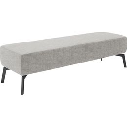 Hockerbank Home Affaire "Siva, modern & stylisch, Breite 52 cm", light, grau, B:152cm H:38cm T:47cm, 85% Polyester, 15% Viskose, Hocker, Hockerbank, weicher Sitz, freistehend & saugroboterfreundliche H&ouml;he