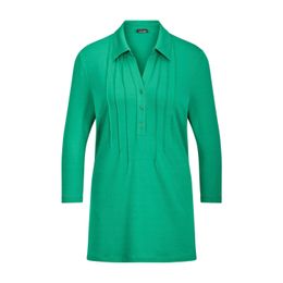 Tunika GOLDNER "Elegantes Blusenshirt mit Biesen", Damen, Gr. 44, gr&uuml;n, Obermaterial: 95% Viskose CV. 5% Elasthan EL., figurumspielend, Tuniken Tunika, stretchbequeme Jerseyqualit&auml;t