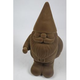 Weihnachtsfigur AM Design "Santa mit samtweichem Flock", braun, B:17cm H:55cm T:12cm, Kunststoff, Dekofiguren, Weihnachtsfigur, aus Kunststoff, H&ouml;he 55 cm, in verschiedenen Farben