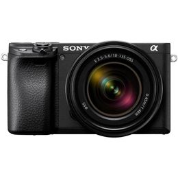 Sony Kompaktkamera "Alpha 6400 + 18-135mm Objektiv", schwarz, B:12cm H:6,69cm T:5,97cm, Fotokameras, Kompaktkamera