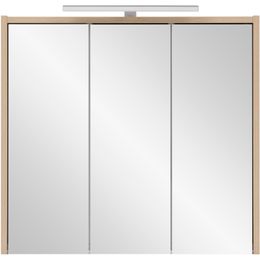 Spiegelschrank Inosign "List", braun (eiche hell), B:65cm H:60cm T:16cm, Schr&auml;nke, Spiegelschrank, Breite 65 cm