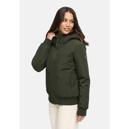 Winterjacke Marikoo "Marikoo Mooni Damen Herbst Caban Jacke N084", Damen, Gr. XS, gr&uuml;n (schwarz olive), Obermaterial: 100% Nylon NY., Jacken Winterjacke
