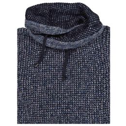 Rollkragenpullover Ragman, Herren, Gr. 50, blau (blau, melange, 171), Strick, 100% Baumwolle, ohne Ausschnitt, Pullover Rollkragenpullover