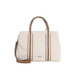 Shopper Tamaris "Shopper TAS Kirsten", Damen, Gr. B/H/T: 34,5cm x 22,5cm x 12cm 0, beige (beige 400), Polyurethan, Taschen Shopper