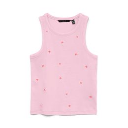 V&eacute;ro Moda Tanktop VERO MODA "VMNAJA TANK TOP BOX JRS", Damen, Gr. XS, pink, a, boo aop:butterfly, Jersey, Obermaterial: 95% Baumwolle, 5% Elasthan, bedruckt, normal, Rundhals, Tops Tanktop, Baumwollmischung