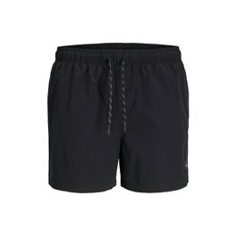Jack & Jones Badeshorts JACK & JONES "Badeshorts SWIM SHORTS", Herren, Gr. S, N-Gr, schwarz, Obermaterial: 100% Polyester PES., Badehosen Badeshorts