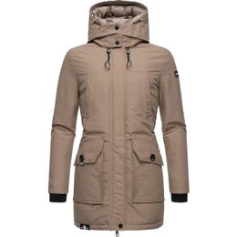 Winterjacke Navahoo "Winterjacke Blizzardstorm", Damen, Gr. L, grau (taupe grau), Obermaterial: 70% Baumwolle CO. 30% Nylon NY. Obermaterial: Futter: 100% Polyester PES. 100% Polyester PES., Jacken Winterjacke