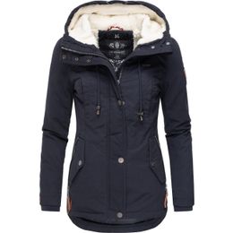 Winterjacke Marikoo "Winterjacke Bikoo", Damen, Gr. S, blau, Obermaterial: 100% Baumwolle CO. Obermaterial: Futter: 100% Polyester PES. 100% Polyester PES., Jacken Winterjacke
