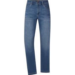 5-Pocket-Jeans Jan Vanderstorm "Tiefbundjeans BJOWID", Damen, Gr. 68, N-Gr, blau, Obermaterial: 64% Baumwolle CO. 31% Polyester COOLMAX PES(Coolmax). 4% Viskose CV. 1% Elasthan EL., Jeans 5-Pocket-Jeans