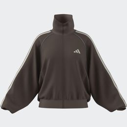 Trainingsjacke adidas Sportswear "STSV TRACK TOP", Damen, Gr. XS, earth strata, sanftes wei&szlig;, Obermaterial: 59% Polyester, 41% Baumwolle, normal, Jacken Trainingsjacke