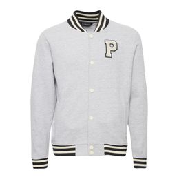 Collegejacke 11 Project "Collegejacke PRValen", Herren, Gr. L, grau (stone mix), Obermaterial: 100% Baumwolle CO., regular fit normal, Jacken Collegejacke