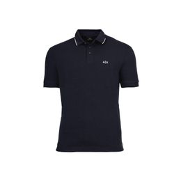 Poloshirt Armani Exchange "Poloshirt POLO SHIRT", Herren, Gr. XXL, blau (dunkelblau), Obermaterial: 95% Baumwolle CO. 5% Elasthan EL., Shirts Poloshirt