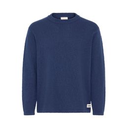 !Solid Strickfleece-Pullover SOLID "Strickpullover SDUstin", Damen, Gr. XXL, blau (naval academy), Obermaterial: 100% Baumwolle CO., Pullover Strickfleece-Pullover