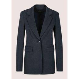 Madeleine Mode Jackenblazer MADELEINE "Blazer Eleganter Einreiher in Melange-Optik", Damen, Gr. 40, blau (marine, melange), Obermaterial: 72% Polyester PES. 25% Viskose CV. 3% Elasthan EL., Modern, schmal, Blazer Jackenblazer, Feine Melange-Struktur