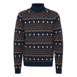 Rollkragenpullover Blend "Rollkragenpullover BHPullover", Herren, Gr. XXL, blau (marineblaus), Obermaterial: 54% Polyester PES. 21% Polyacryl PAN. 12% Nylon NY. 10% Wolle WO. 3% Elasthan EL., Pullover Rollkragenpullover