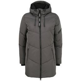 Parka oxmo "Parka OXJunchen", Damen, Gr. L, grau (iron gate), Obermaterial: 100% Polyester PES., Jacken Parka