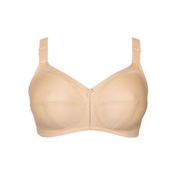 B&uuml;gelloser BH LISCA "BH ohne B&uuml;gel Mirelas", Damen, Gr. 100, Cup F, beige, Stoff, Obermaterial: 55% Polyamid PA. 25% Elasthan EL. 20% Baumwolle CO., BHs B&uuml;gelloser BH