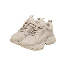 Trainingsschuh Buffalo "Buffalo BINARY ATHENA - VEGAN NUBUCK/MESH", Damen, Gr. 37, beige, unifarben, Schuhe