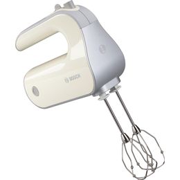 Bosch Handmixer "Styline MFQ40301, Edelst. R&uuml;hrbesen/Knethaken, 5 Stufen, hellgelb", beige (smooth vanilla, silber), B:20cm H:14,2cm T:7,5cm, Mixer, Turbostufe, leichtes Geh&auml;use, Made in Europe, Handmixer