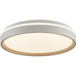 JUST LIGHT LED Deckenleuchte "MIO", sand, 1, &Oslash; 38,5cm H: 7,5cm, 1 Stk., Leuchten, CCT-Farbtemperatursteuerung, Infrarot-FB, Stufenlos dimmbar, Memory, LED Deckenleuchte