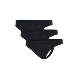 String adidas originals "String Sport Active Seamless Thongs 3P 3er Pack", Damen, Gr. XL, schwarz, Obermaterial: 87% Polyamid PA. 13% Elasthan EL., Unterhosen String