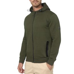 Kapuzensweatshirt INDICODE "Dominon", Herren, Gr. S, gr&uuml;n (army), Sweatware, Obermaterial: 60% Baumwolle, 40% Polyester, unifarben, Rundhals, Sweatshirts Kapuzensweatshirt
