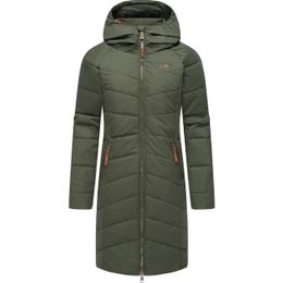 Steppmantel Ragwear "Steppmantel Dizzie Coat", Damen, Gr. XXL, gr&uuml;n (schwarz olive24), Obermaterial: 100% Polyester PES. Obermaterial: Futter: 100% Polyester PES. 100% Polyester PES., M&auml;ntel Steppmantel
