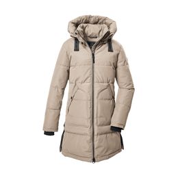 G.I.G.A. by Killtec Steppmantel "GW 18 WMN QLTD PRK", Damen, Gr. 40, beige (hellbeige), Oberstoff: 88% Polyester, 12% Baumwolle, Futter: 100% Polyester (recycelt), Wattierung: 100% Polyester, G.I.G.A. DX BY KILLTEC, M&auml;ntel Steppmantel, Wasserabweisender, winddichter Steppparka mit abnehmbarer Kapuze