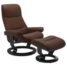 Relaxsessel stressless "View", braun (malt braun batick), B:82cm H:108cm T:81cm, Leder BATICK: BATICK ist ein leicht korrigiertes, durchgef&auml;rbtes und genarbtes M&ouml;belleder, bei dem die meisten Unebenheiten und Spuren in der Regel entfernt wurden.;Leder PALOMA: PALOMA ist ein durchgef&auml;rbtes Semianilin-M&ouml;belleder mit nat&uuml;rlicher Narbung.;ROHLEDER Stoff Q2 FARON: Ein fester zuverl&auml;ssiger Boucl&eacute; mit ei