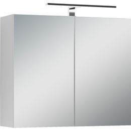 Spiegelschrank ByLiving "Serie Spree, in vielen Breiten erh&auml;ltlich", wei&szlig;, B:70cm H:60cm T:15cm, FSC-zertifizierter Holzwerkstoff, Schr&auml;nke, Spiegelschrank, Soft-Close, LED Beleuchtung mit Schalter- und Steckdosenbox