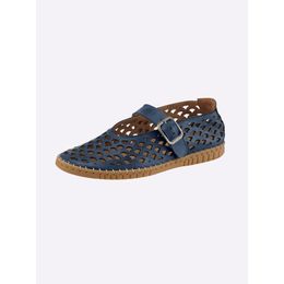 Slipper Gemini, Damen, Gr. 41, royalblau, Glattleder, Schuhe Slipper