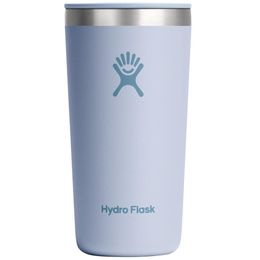 Thermobecher Hydro Flask "12 OZ All Around Tumbler Press-In Lid", blau (surf), H:14,48cm &Oslash;:7,24cm, Edelstahl, Trinkgef&auml;&szlig;e, Thermobecher, Kompatibel mit Trinkhalmdeckel und verschlie&szlig;baren Eindr&uuml;ckdeckel