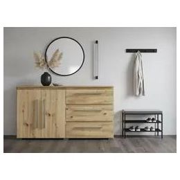 Kombikommode Home Affaire "Bali", beige (artisan, oak, nachbildung), B:169cm H:92cm T:50cm, Holzwerkstoff, Kunststoff, Sideboards, Kombikommode, mit Melamin-Oberfl&auml;che