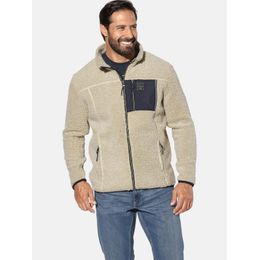Sweatjacke Jan Vanderstorm "Sweatjacke HELSKOG", Herren, Gr. XL, beige, Obermaterial: 100% Polyester COOLMAX PES(Coolmax)., Sweatjacken Sweatjacke