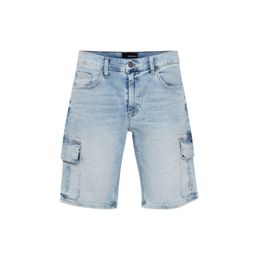 Jeansshorts Blend "Jeansshorts BHDenim", Herren, Gr. M, N-Gr, blau (denim light blau), Obermaterial: 98% Baumwolle CO. 2% Elasthan EL., Jeans Jeansshorts