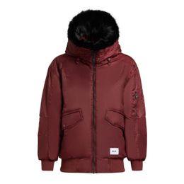 Bomberjacke Khujo "Bomberjacke Cela", Damen, Gr. XS, rot (burgundy rot), Obermaterial: 100% Nylon NY. Obermaterial: Futter: 100% Polyester PES. 100% Polyester PES., Jacken Bomberjacke