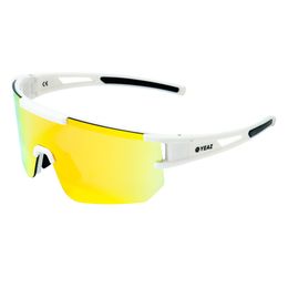 Sportbrille YEAZ "Sport-Sonnenbrille Creme White/Mango Red SUNSPARK", Damen, wei&szlig;, Sonnenbrillen Sportbrille